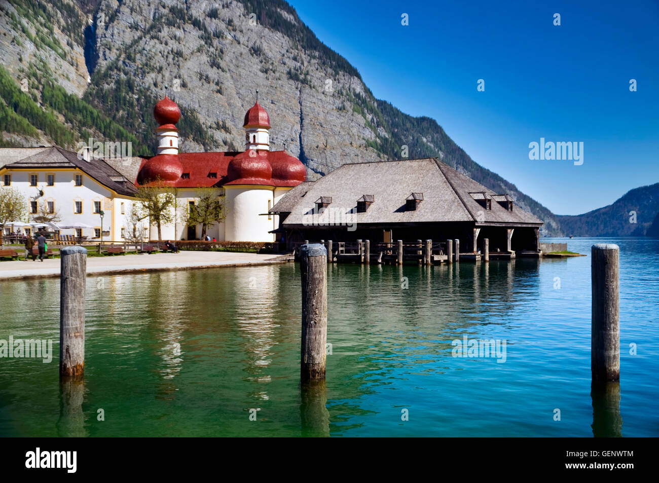 Koenigssee, St. Bartholomew's Church Stock Photo - Alamy