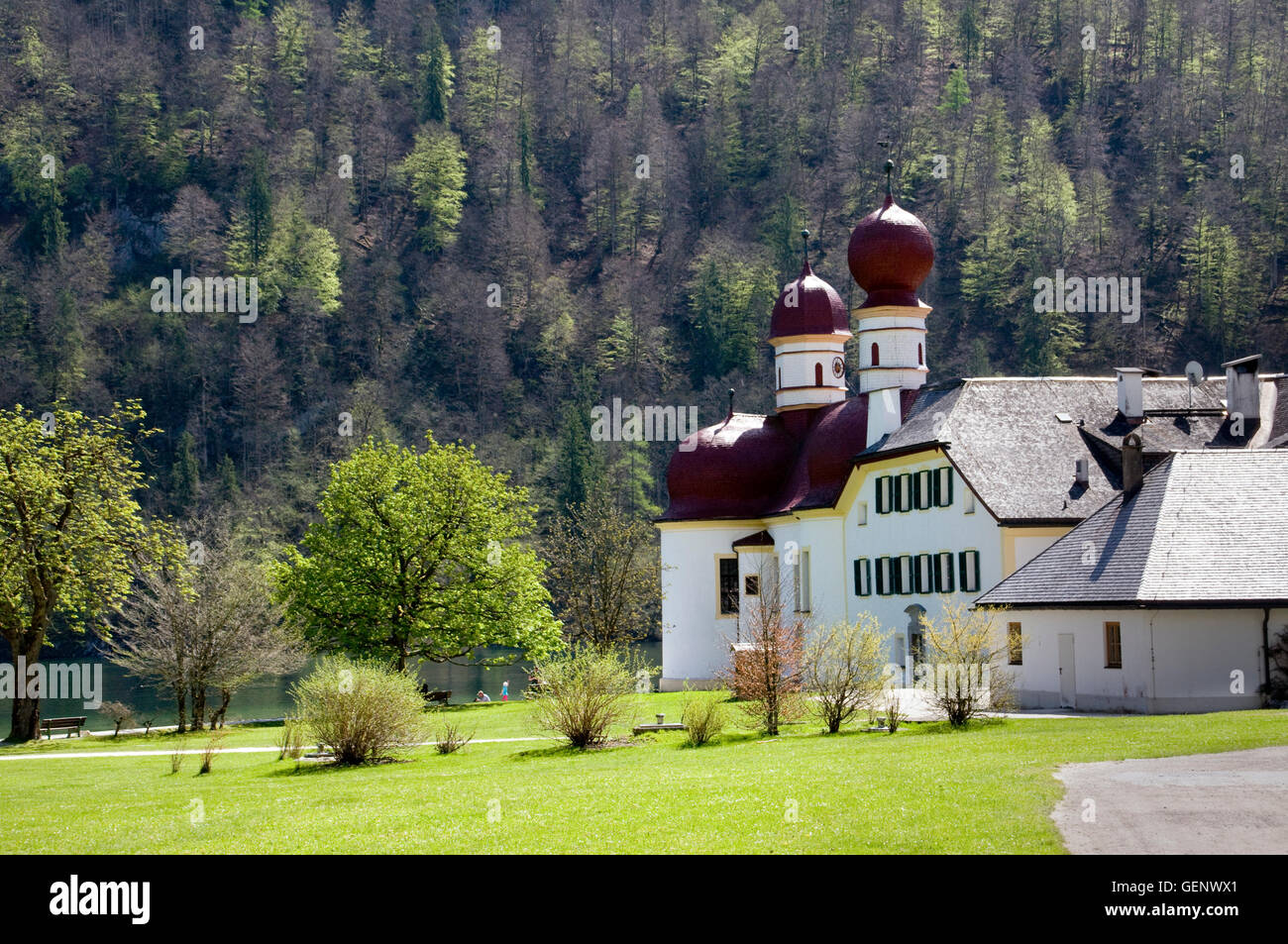 Koenigssee, St. Bartholomew's Church Stock Photo - Alamy
