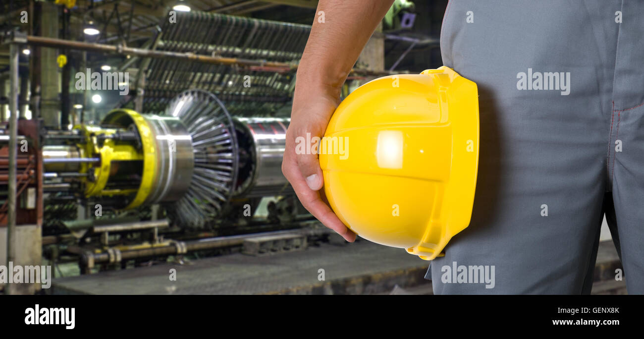 Worker with safety helmet Stock Photo - Alamy