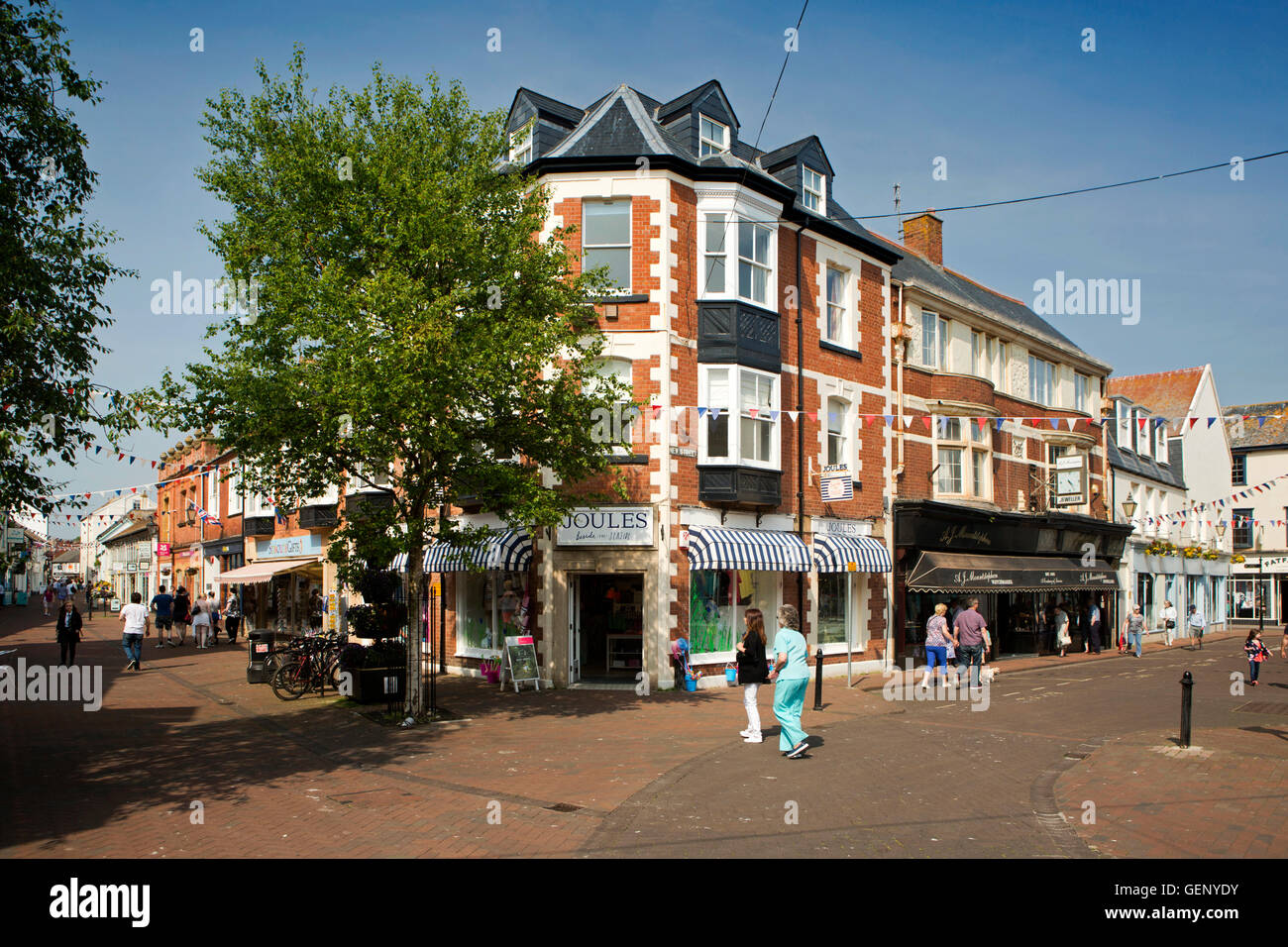 UK, England, Devon, Sidmouth, junction of Old Fore Street and New ...