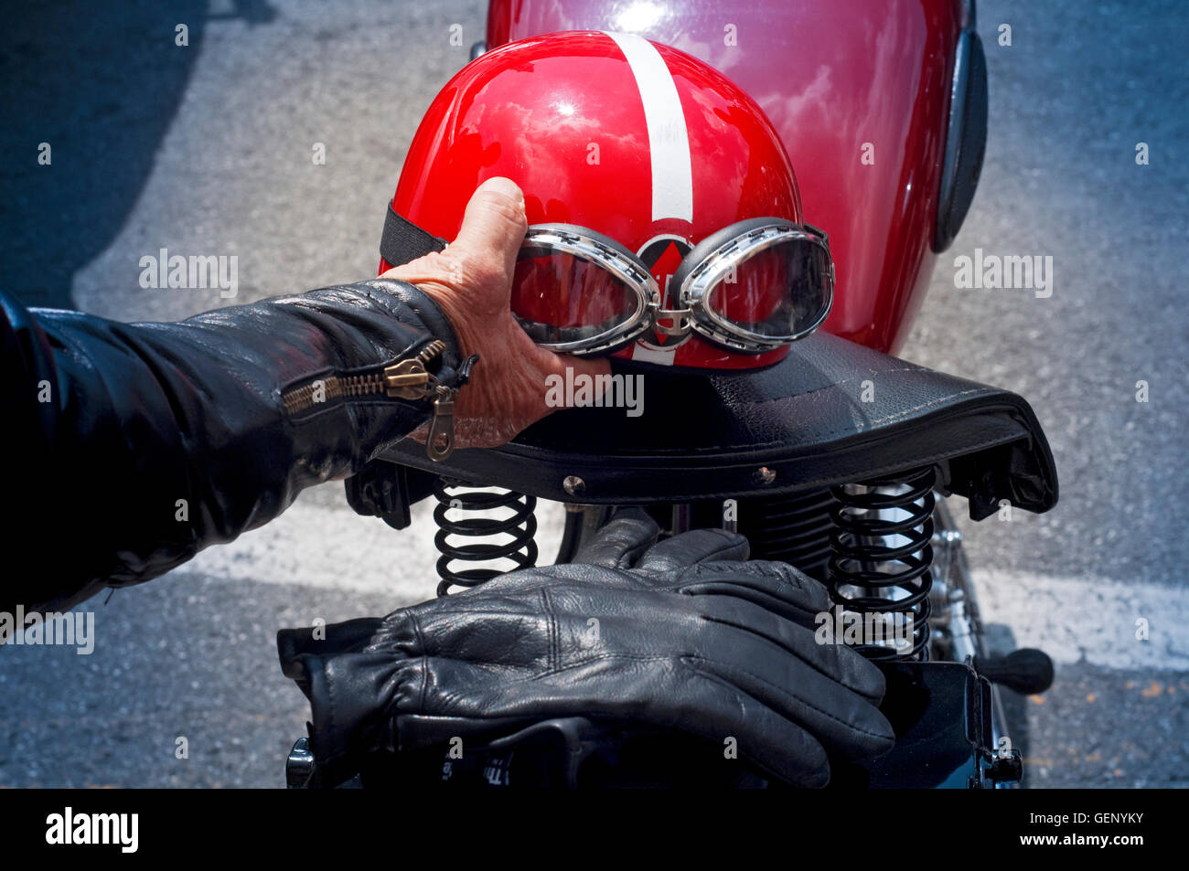 Motorbike accessories hi-res stock photography and images - Alamy