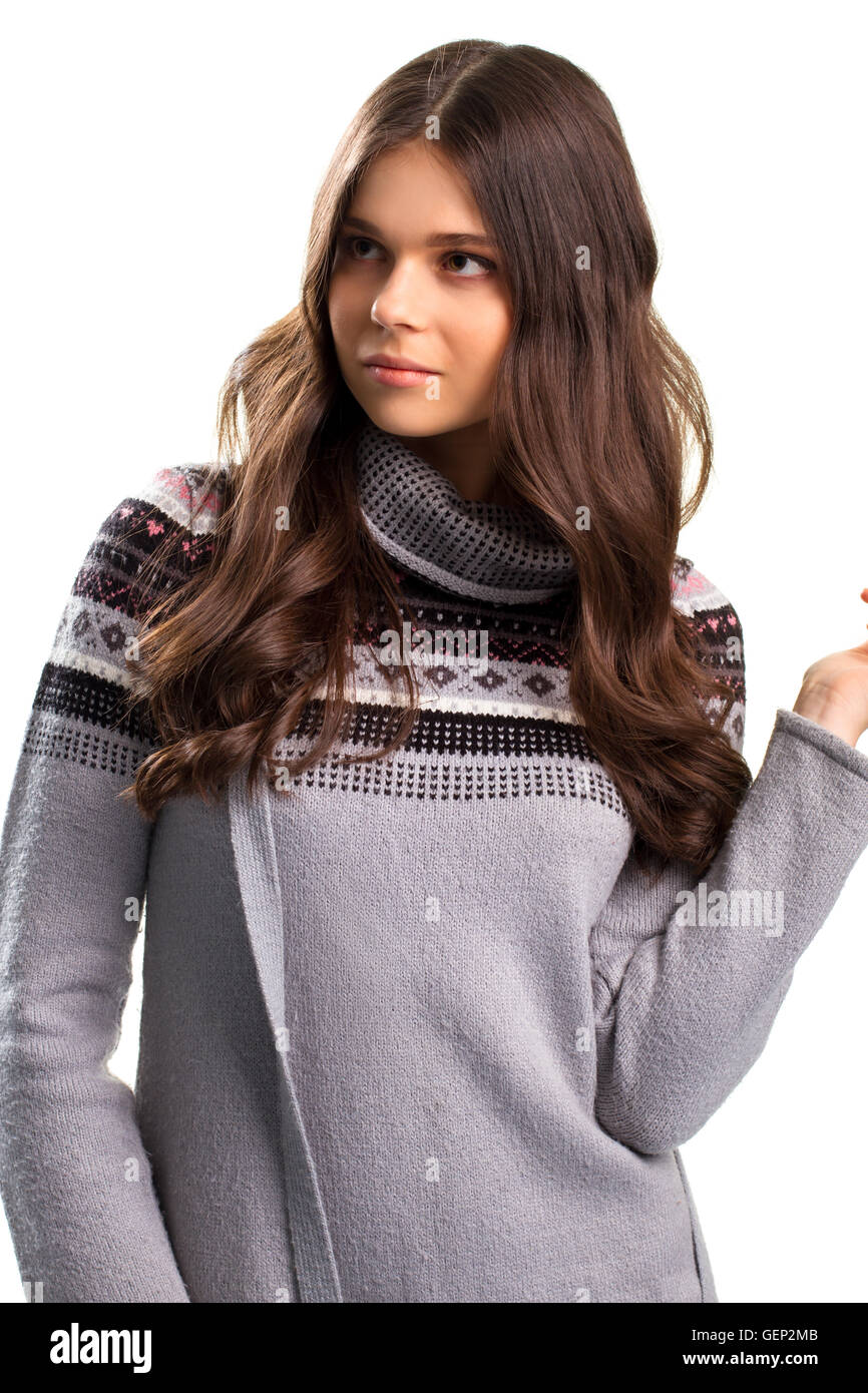 Lady looks to the side Stock Photo - Alamy