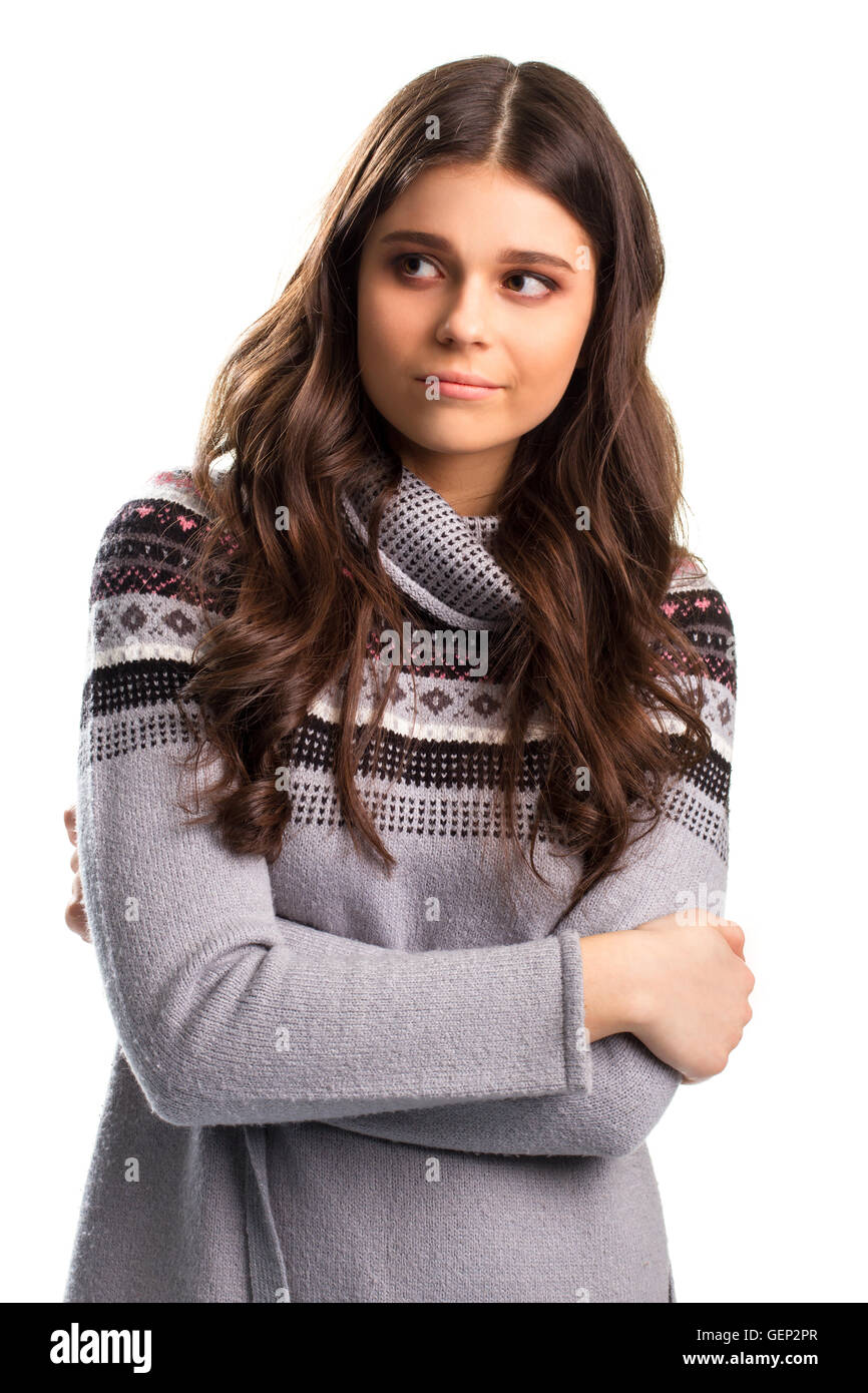 Lady with folded arms Stock Photo - Alamy