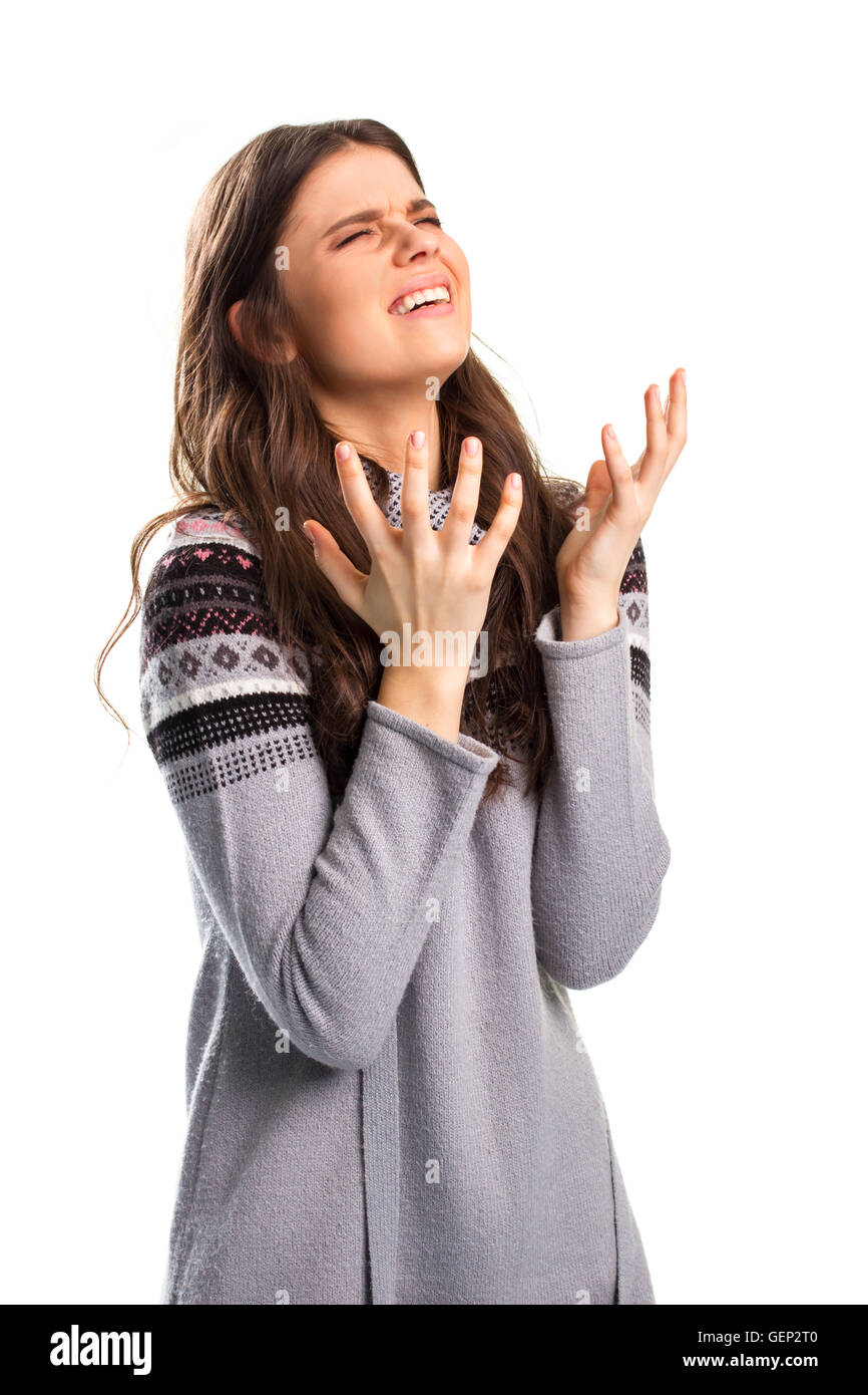 Young desperate woman Stock Photo - Alamy