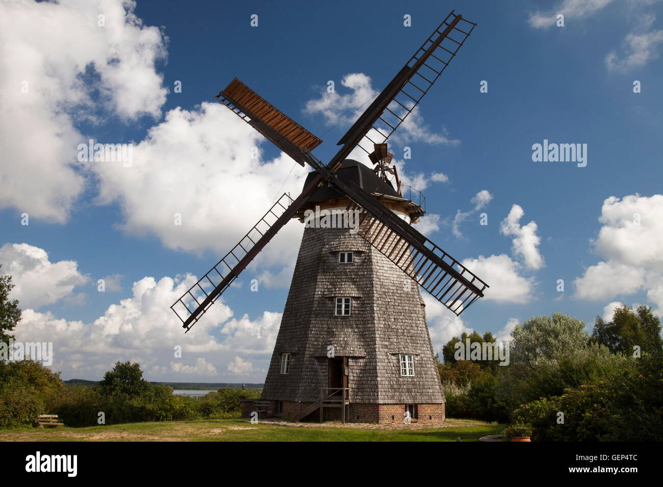 Dutch man wind mill, Benz, Usedom Isle Stock Photo - Alamy