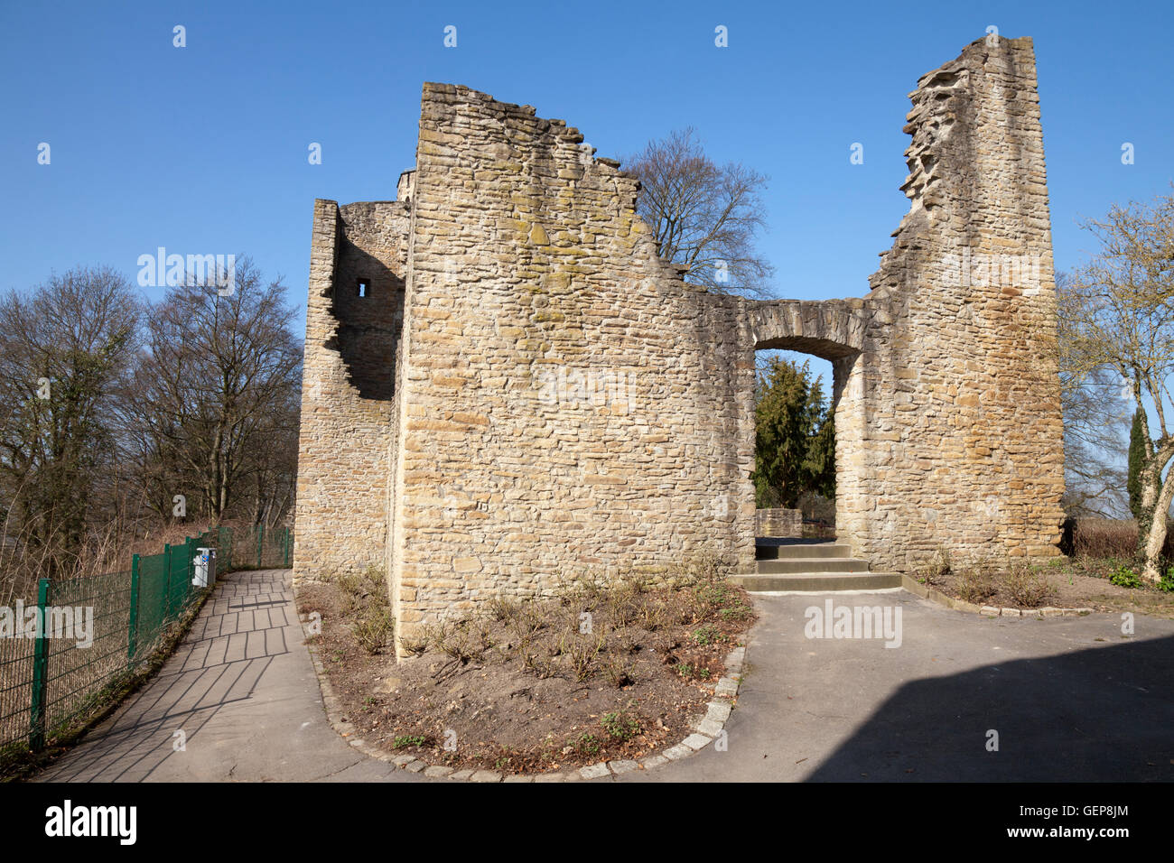 Hohensyburg Castle ruin, Dortmund Stock Photo - Alamy