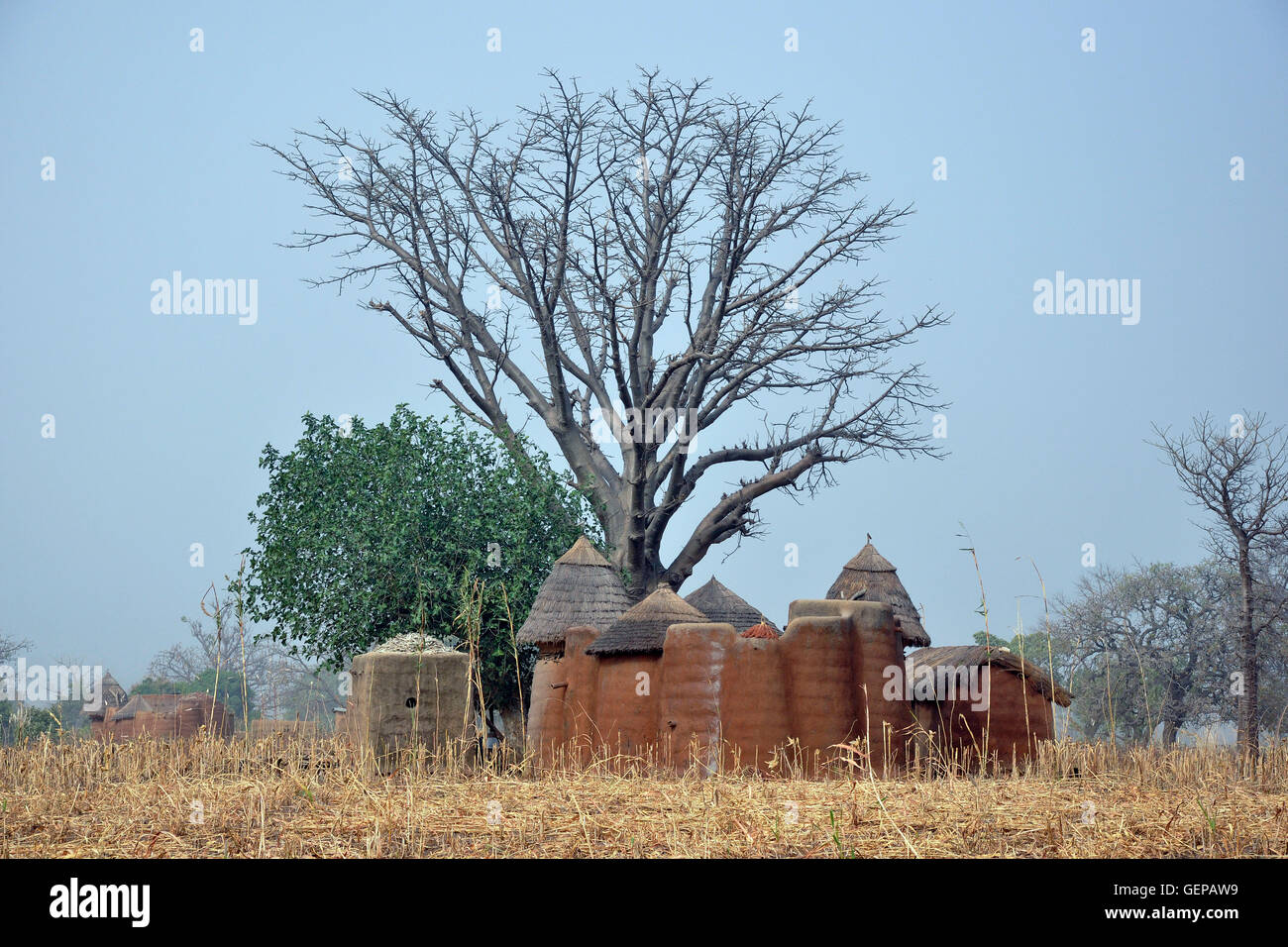 Benin, traditional village Stock Photo - Alamy