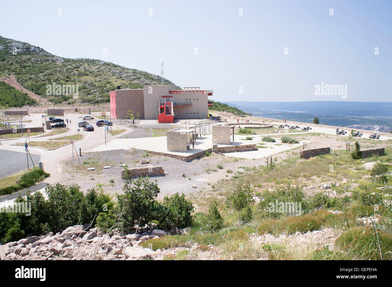 rest place, area, Odmoriste Marune, view point Stock Photo - Alamy