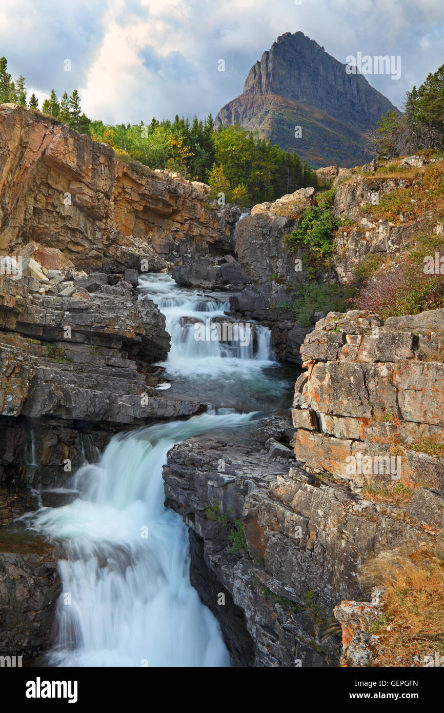 geography / travel, USA, Montana, Swiftcurrent Falls, Grinnel Point ...