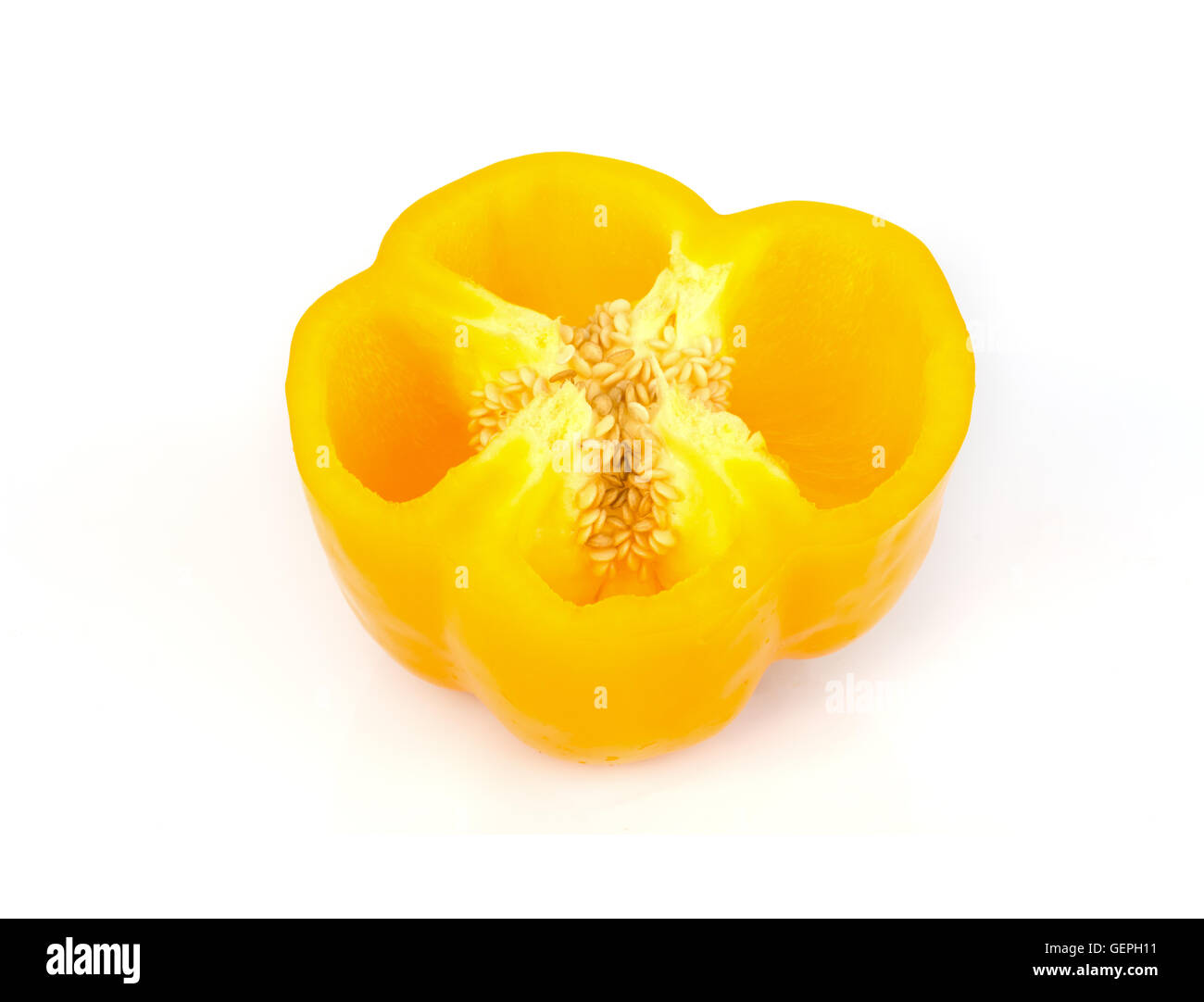 A slide of Fresh Paprika isolated on white background Stock Photo - Alamy