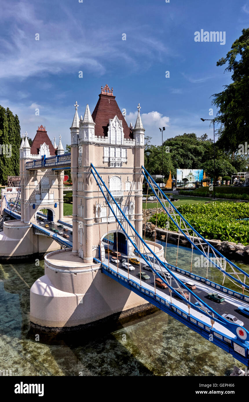Miniature world. Tower Bridge London Scale model . Mini Siam theme park ...