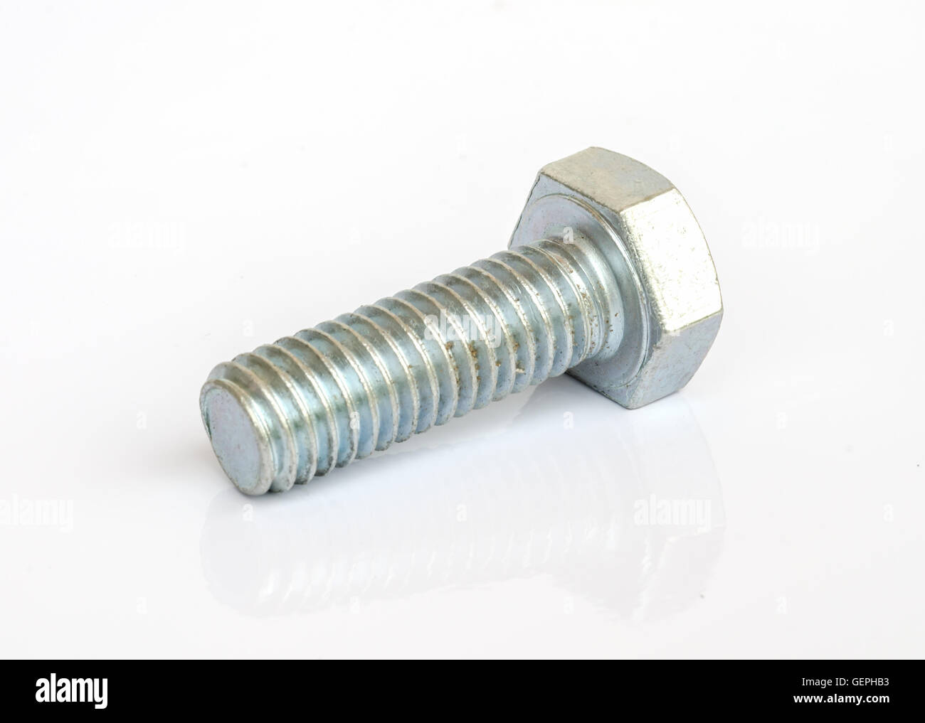 Closeup metal Bolt isolated on white background Stock Photo - Alamy