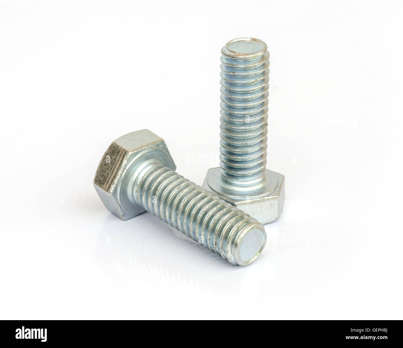Closeup metal Bolt isolated on white background Stock Photo - Alamy