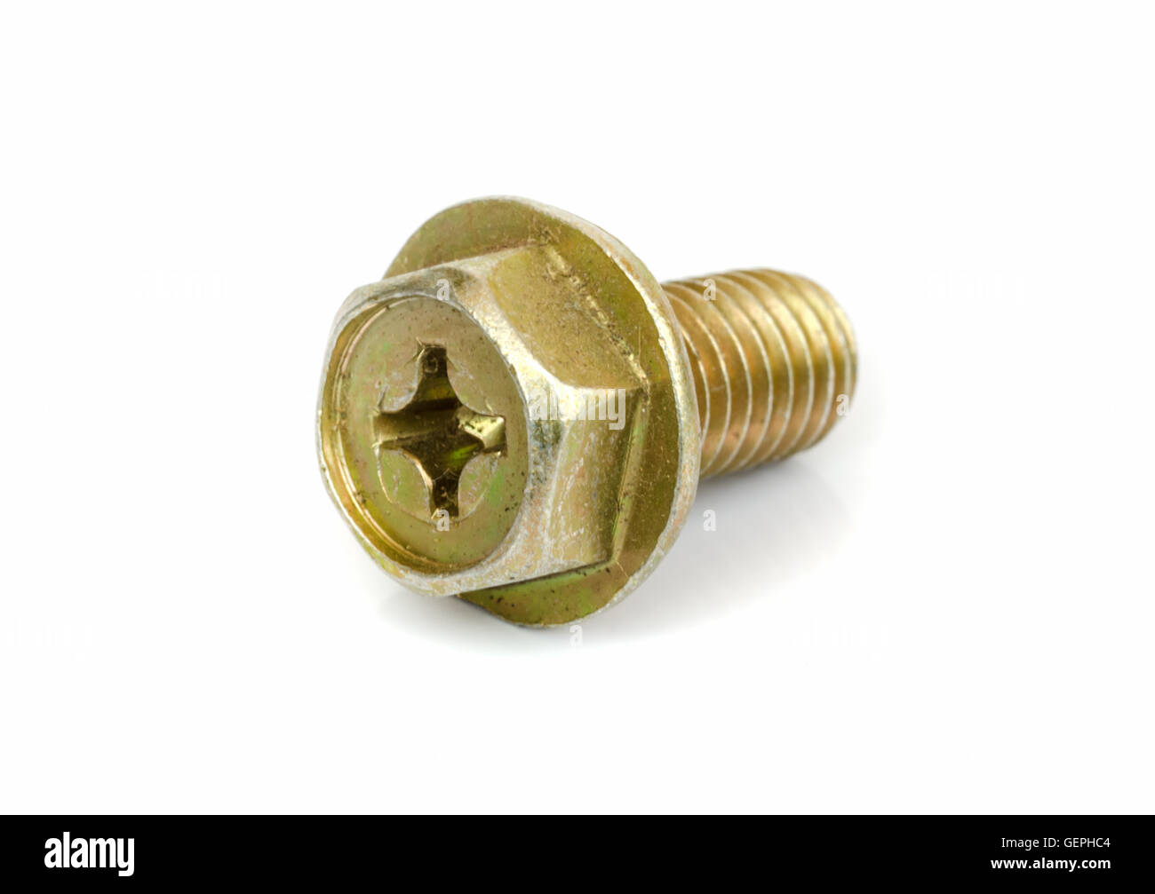 Closeup metal Bolt isolated on white background Stock Photo - Alamy