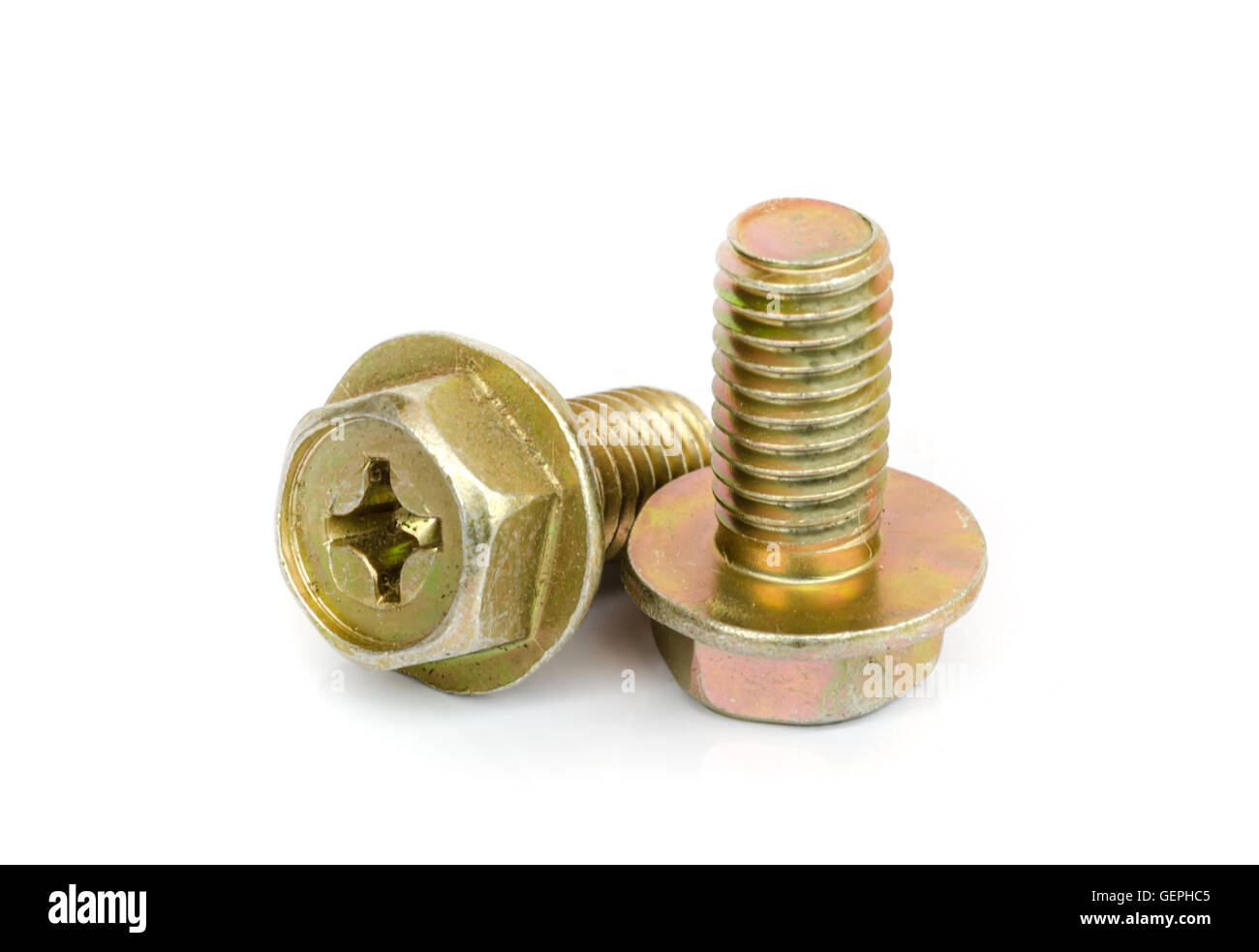 Closeup metal Bolt isolated on white background Stock Photo - Alamy