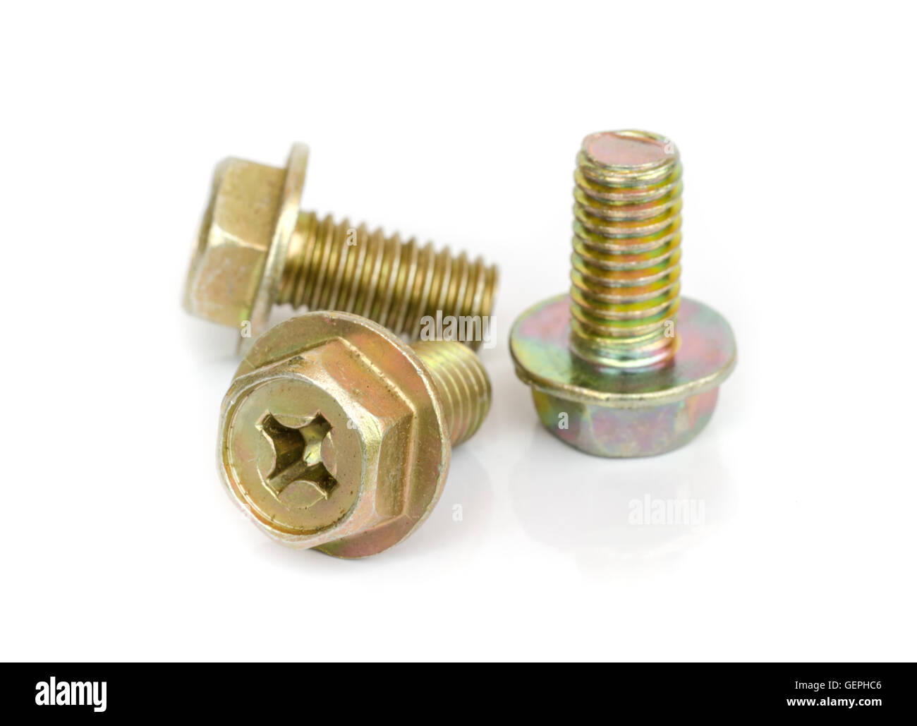 Closeup metal Bolt isolated on white background Stock Photo - Alamy