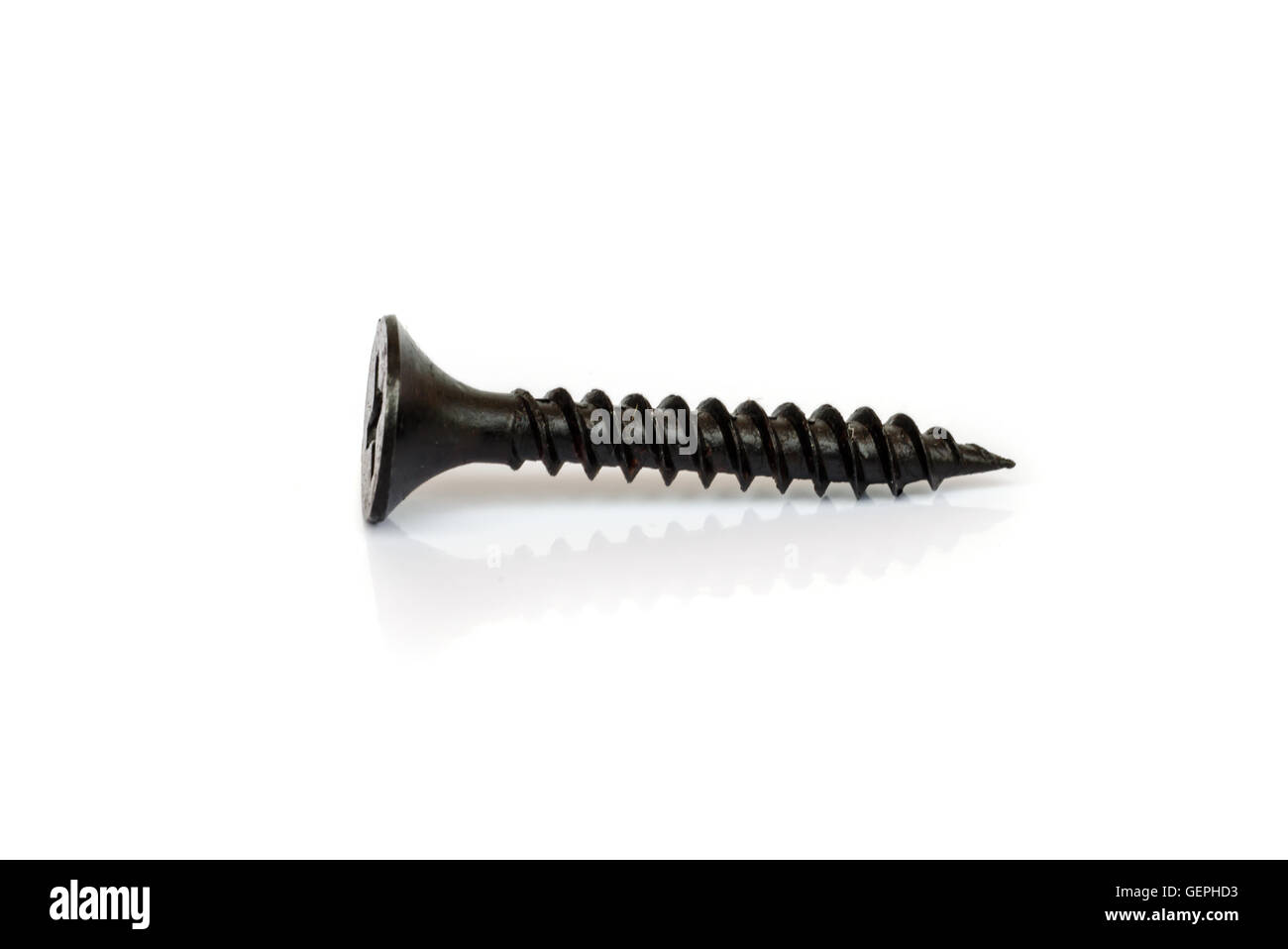 Closeup metal screw isolated on white background Stock Photo - Alamy