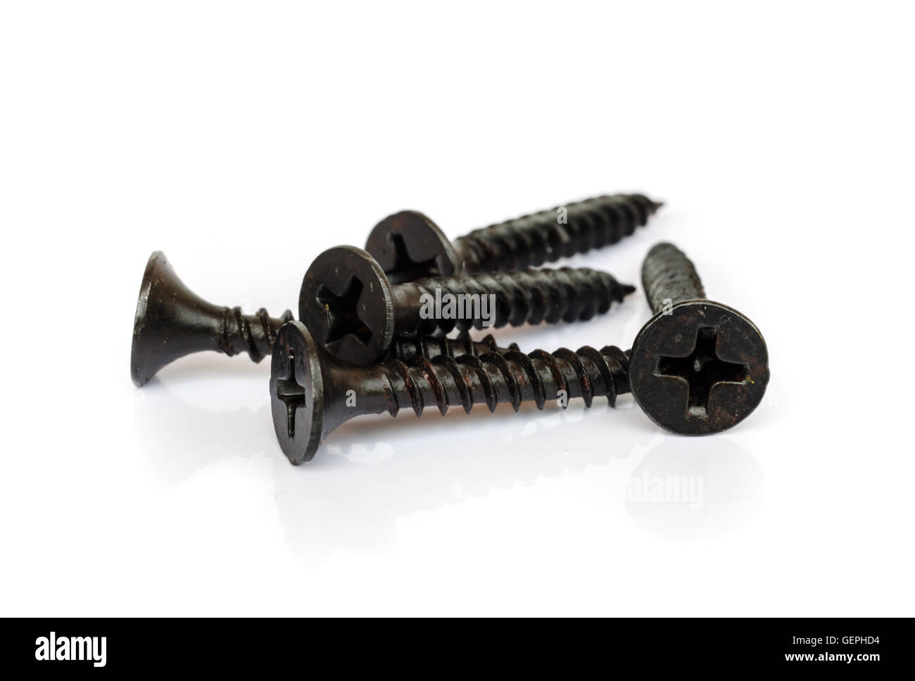 Closeup metal screw isolated on white background Stock Photo - Alamy