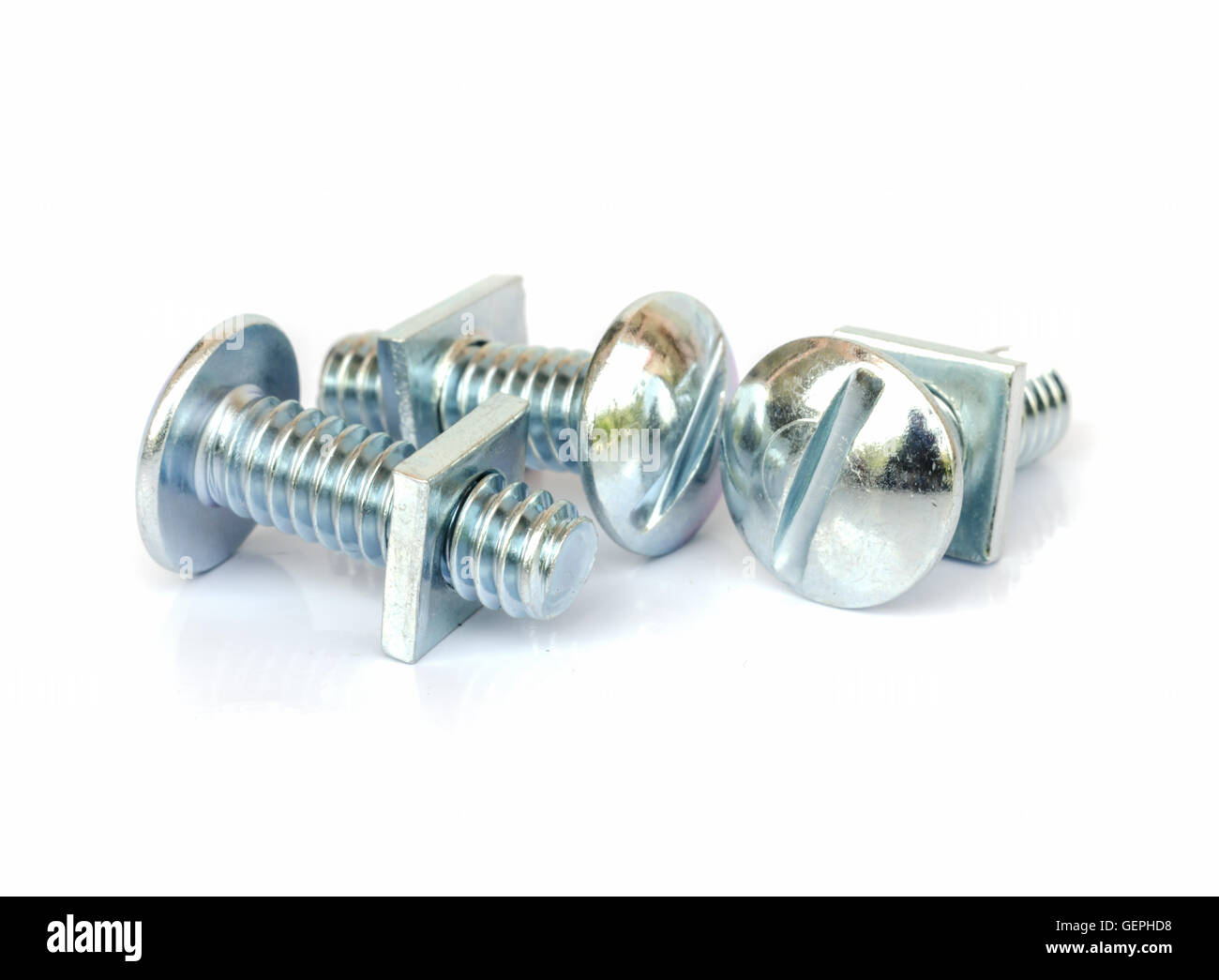 Closeup metal screw isolated on white background Stock Photo - Alamy