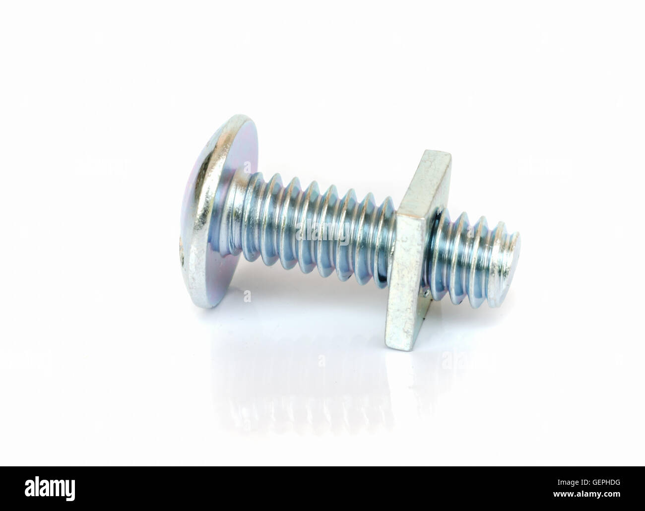 Closeup metal screw isolated on white background Stock Photo - Alamy