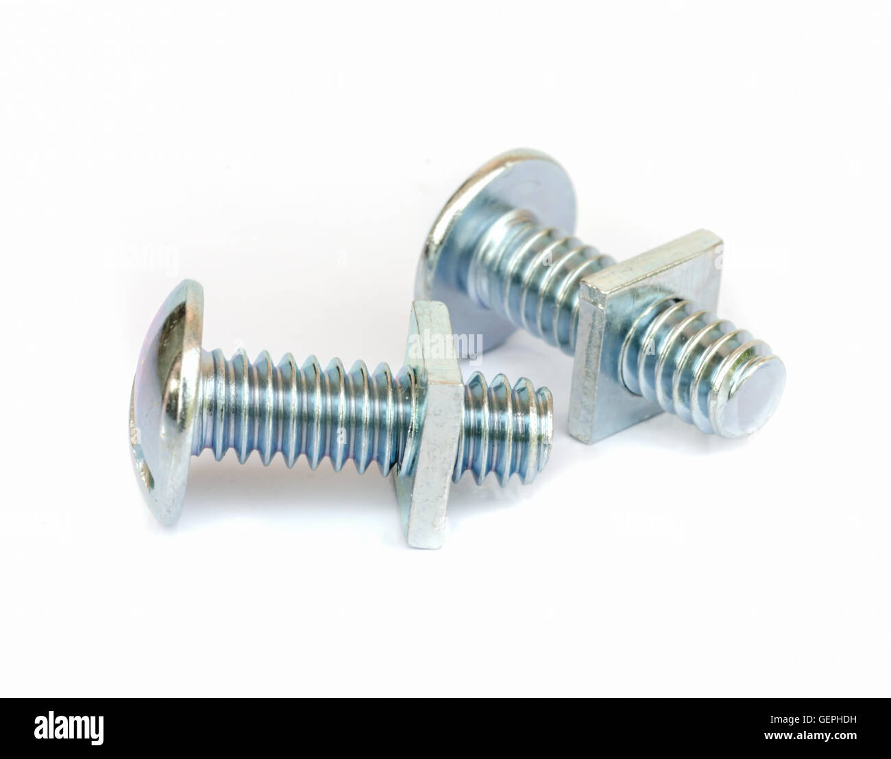 Closeup metal screw isolated on white background Stock Photo - Alamy
