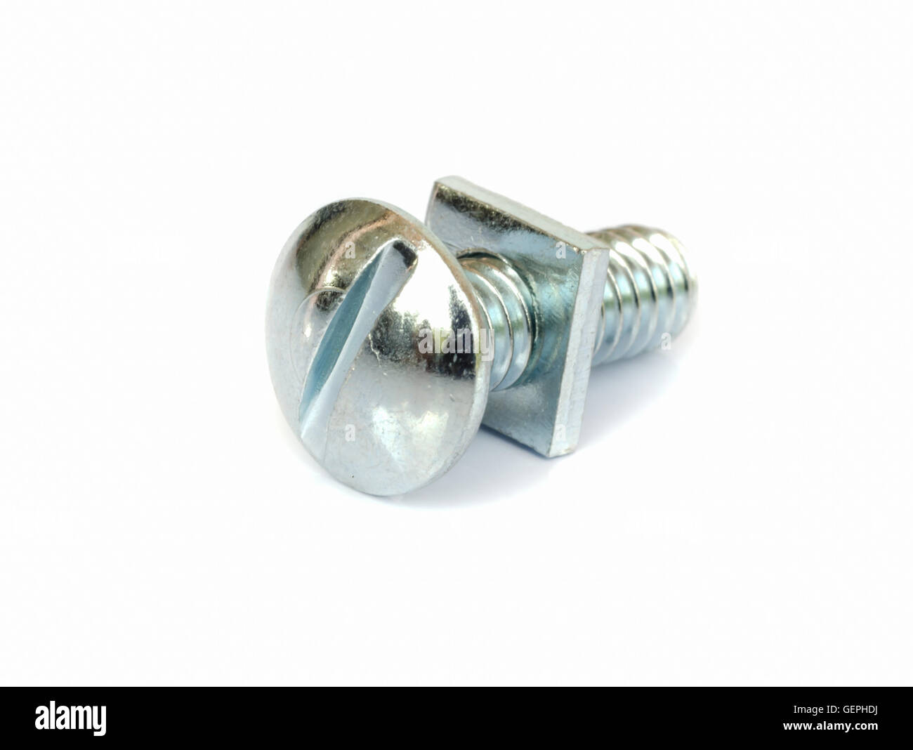 Closeup metal screw isolated on white background Stock Photo - Alamy