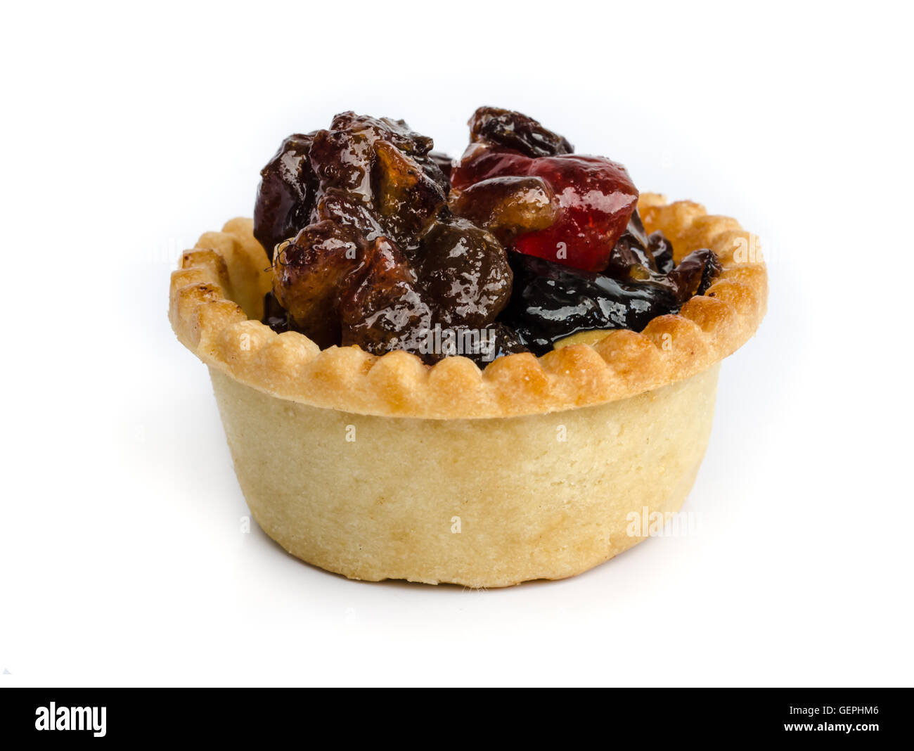 fruit tartlet cake isolated on white background Stock Photo - Alamy