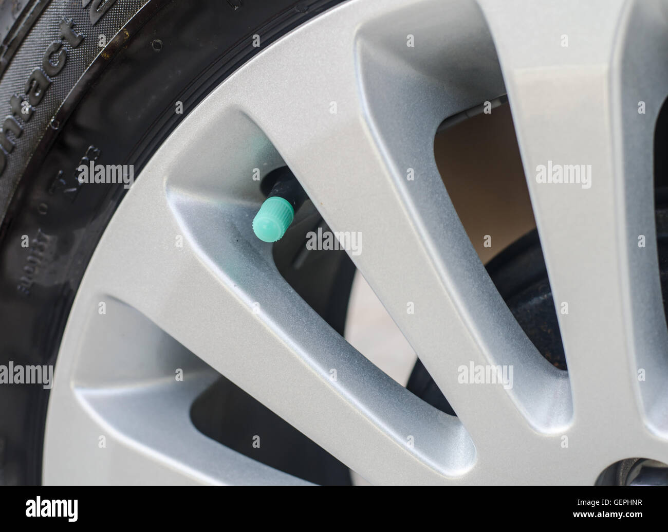 Steel rim with focus on the valve hi-res stock photography and images ...