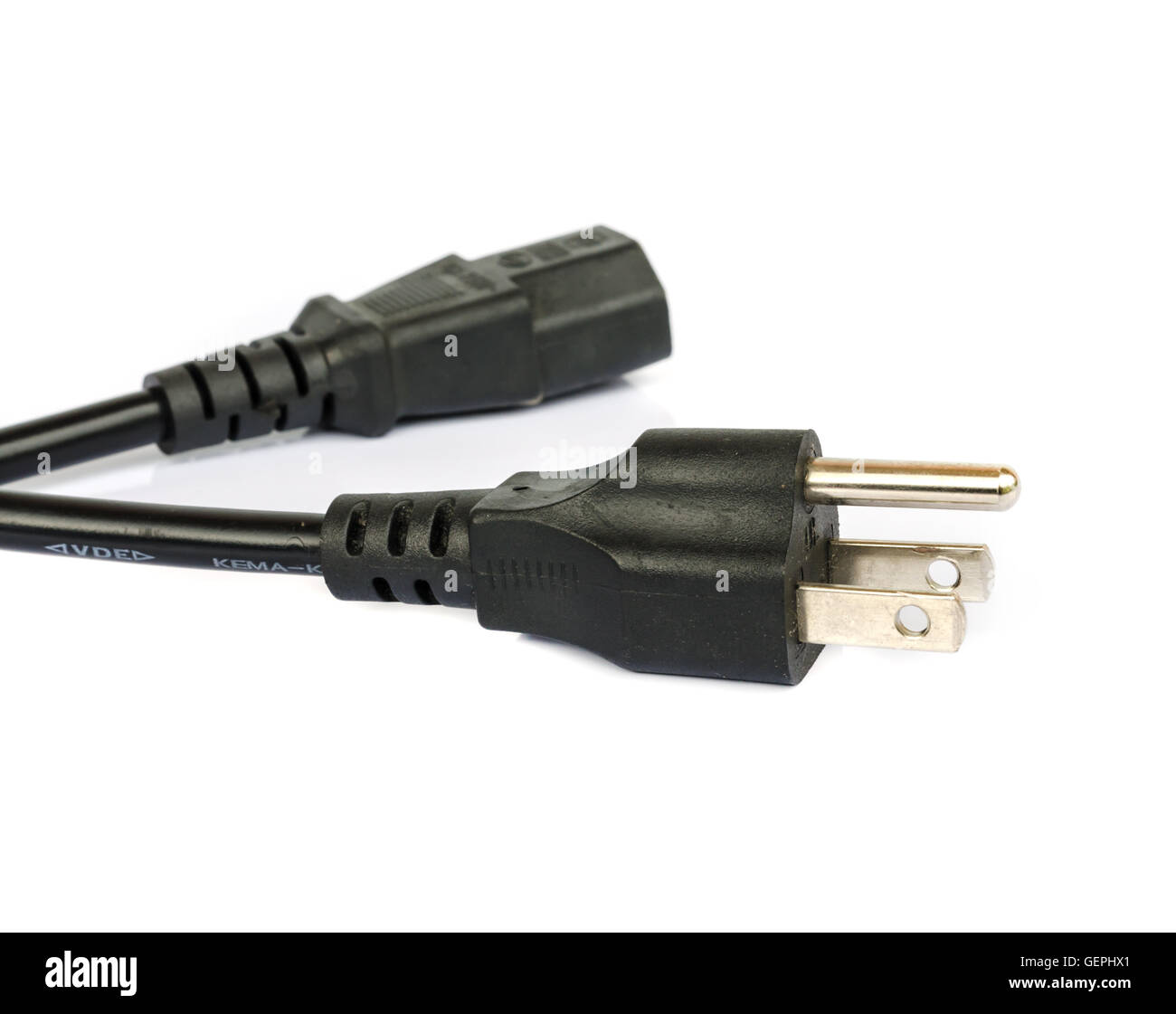 Computer cablel Plugs Isolated on White Background Stock Photo - Alamy