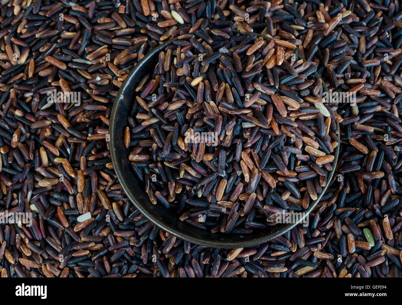 close up of Thai rice berry or Thai black jasmine rice Stock Photo - Alamy