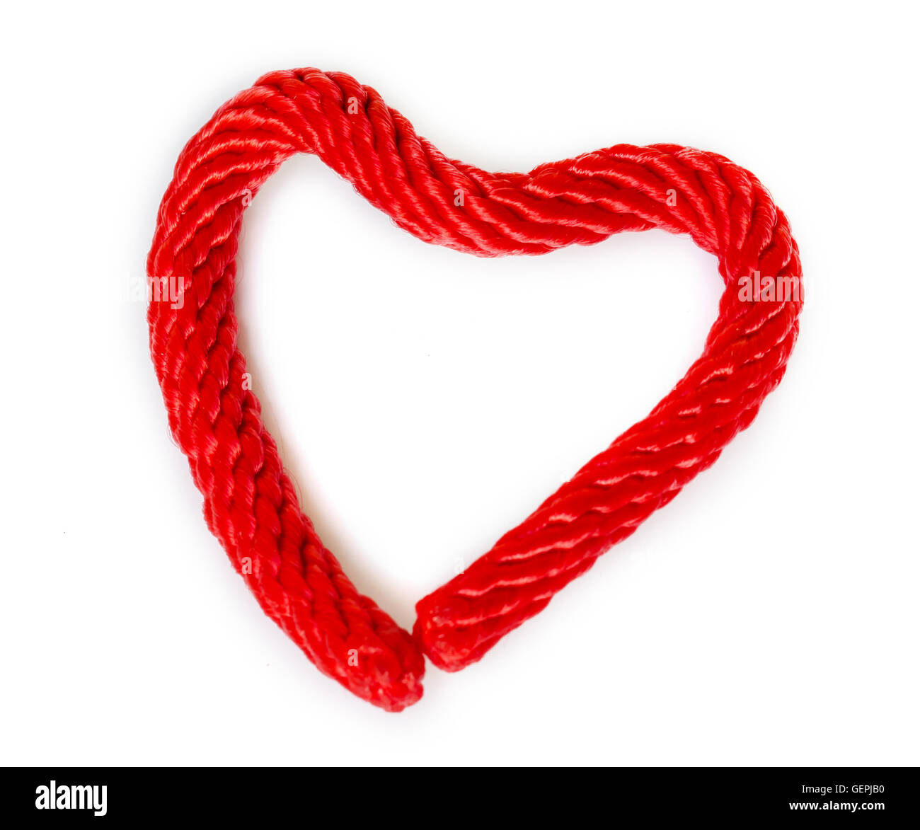 Red cord in heart shape hi-res stock photography and images - Alamy