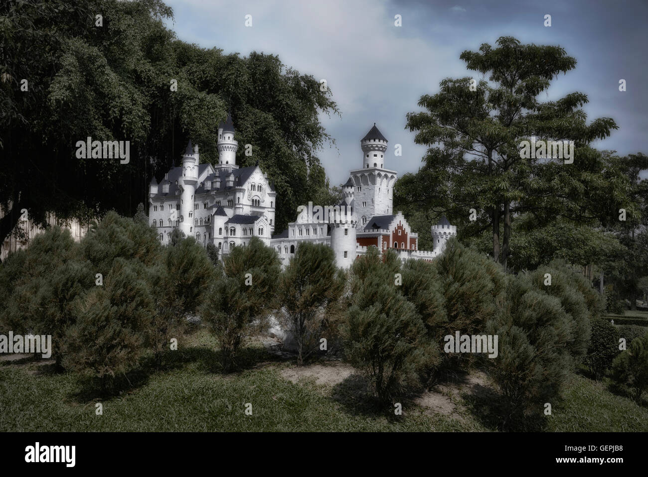 Neuschwanstein Castle, Scale model of the historic site in Bavaria ...