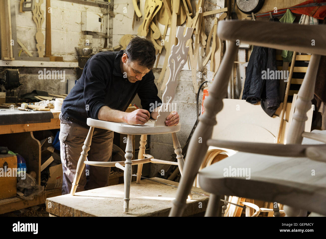 Standing man chair hi-res stock photography and images - Alamy