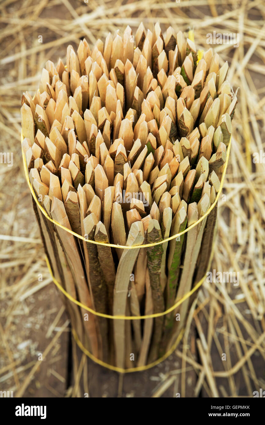 Thatch thatching material straw bundle hi-res stock photography and ...
