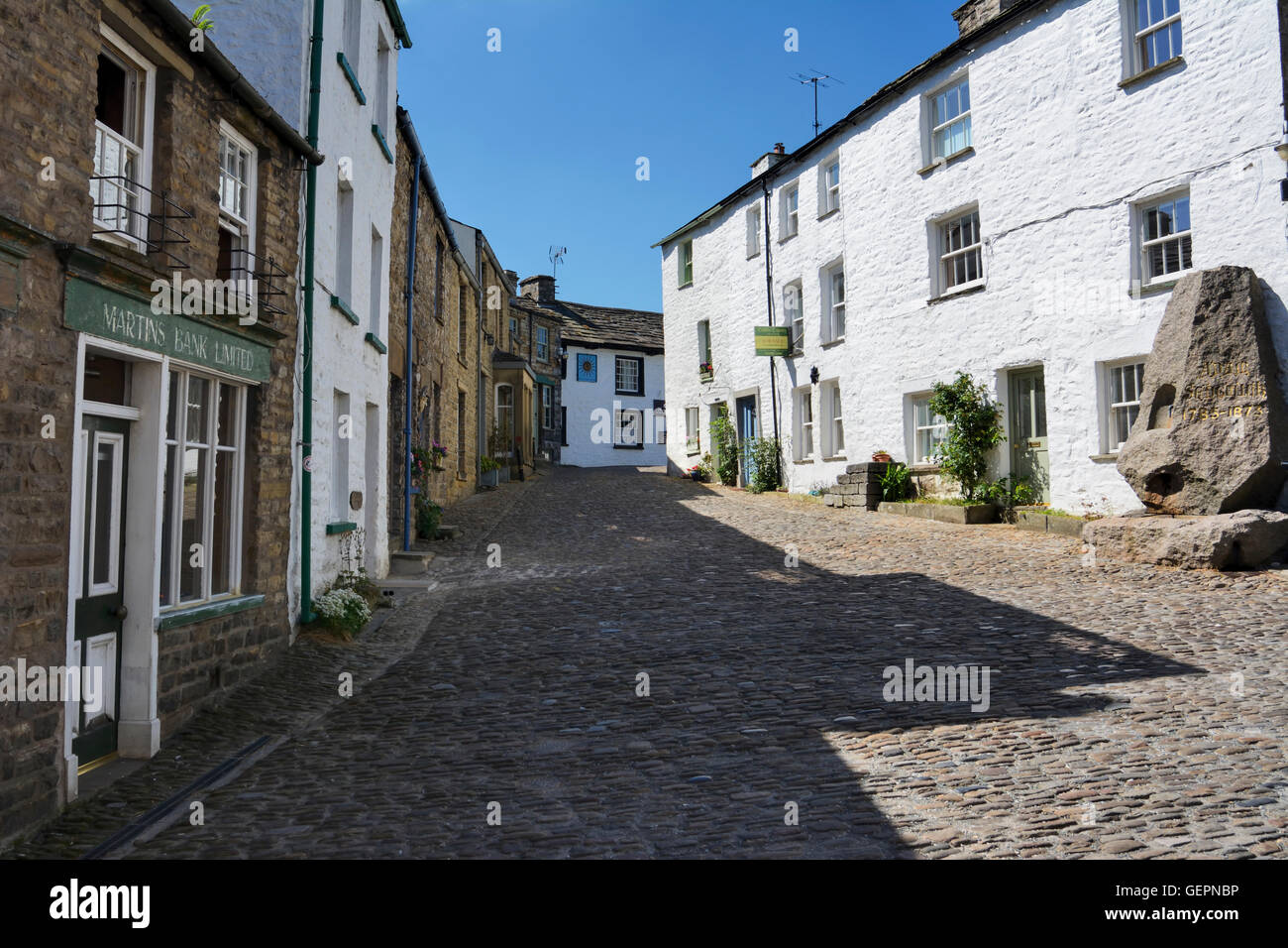 The picturesque village of Dent, a civil parish in Cumbra situated ...