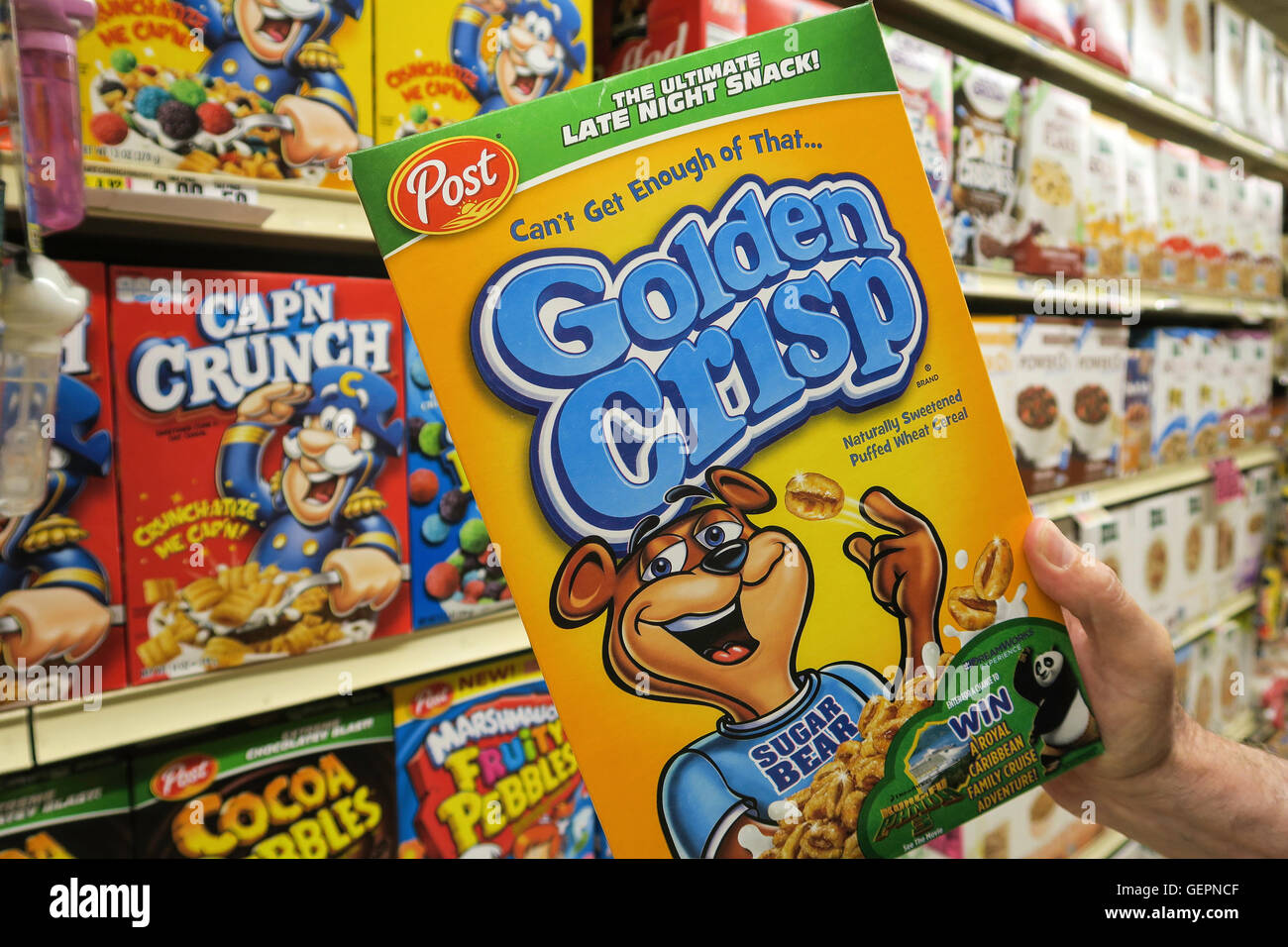 Cereal section gristedes grocery store hi-res stock photography and ...