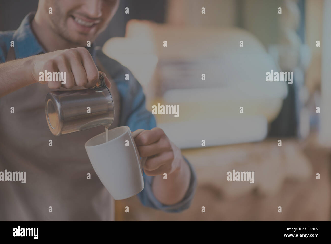 Process of coffee making Stock Photo - Alamy