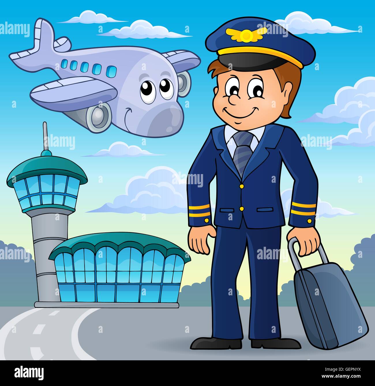 Aviation theme image 1 - picture illustration Stock Photo - Alamy