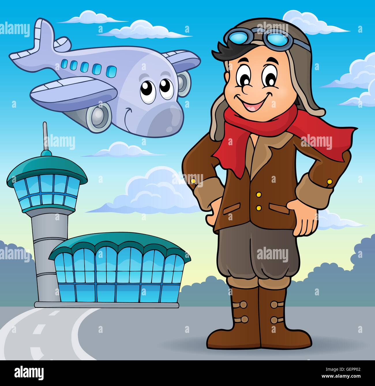 Aviation theme image 4 - picture illustration Stock Photo - Alamy