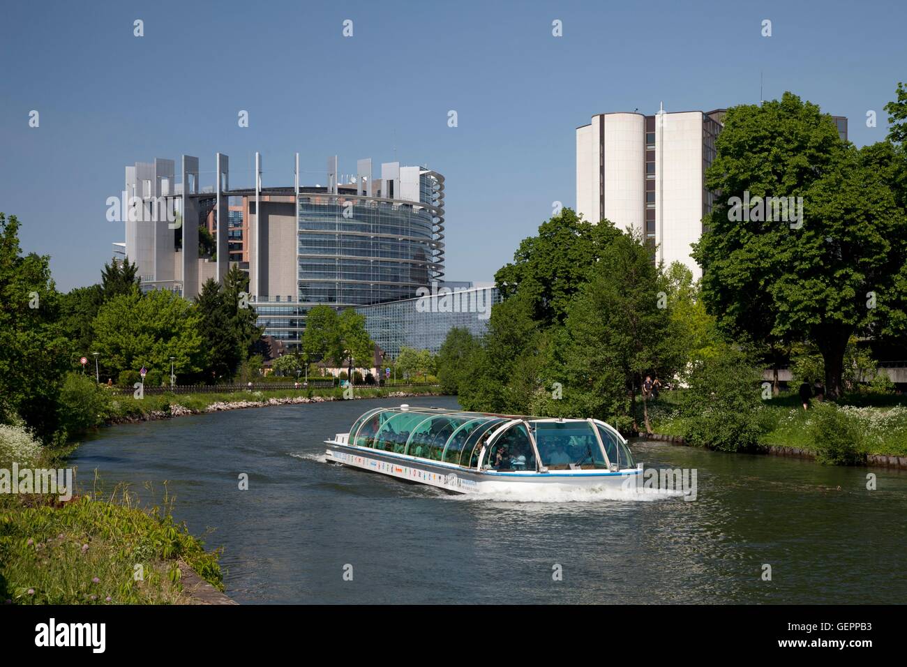 geography / travel, France, Strasbourg, European Parliament, ship ...