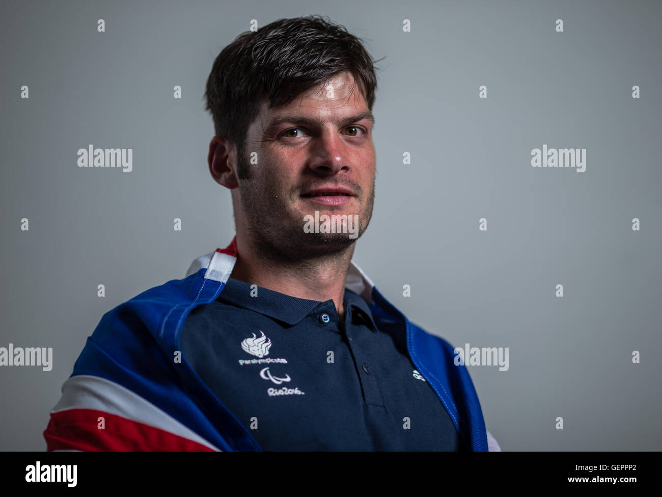 Great Britain's David Henson (T42 100m & 200m) poses during a ...