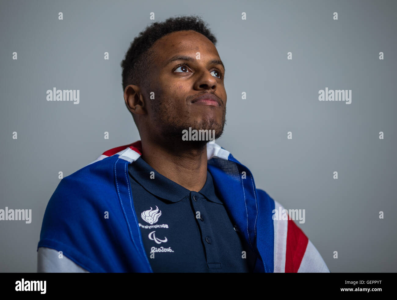 Great Britain's Guide runner Chris Clarke for Libby Clegg (T11 100m ...