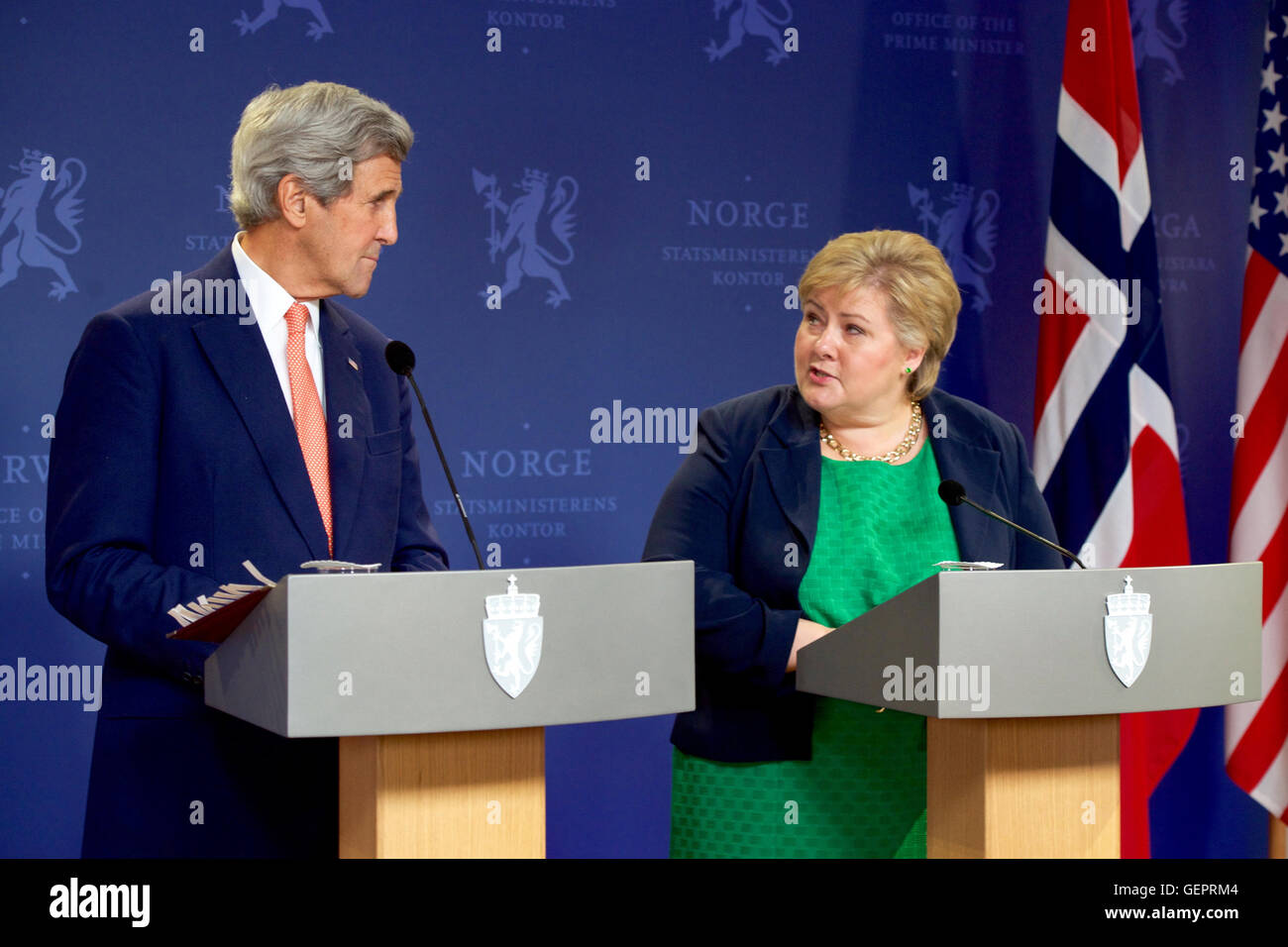 Erna solberg hi-res stock photography and images - Alamy