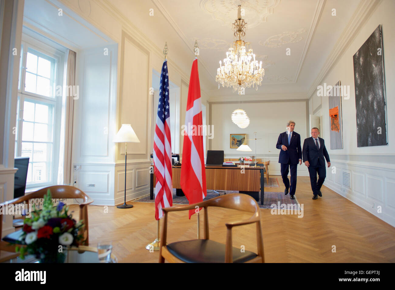 Secretary Kerry and Danish Prime Minister Rasmussen Enter the Prime ...
