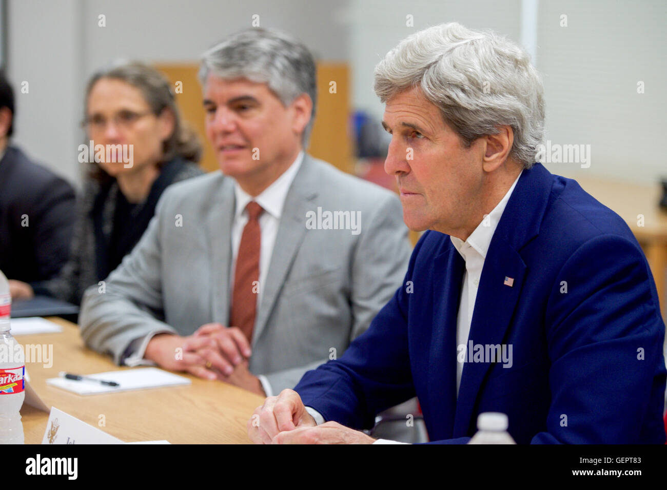 Secretary Kerry and University of Texas at Austin President Fenves Sit ...