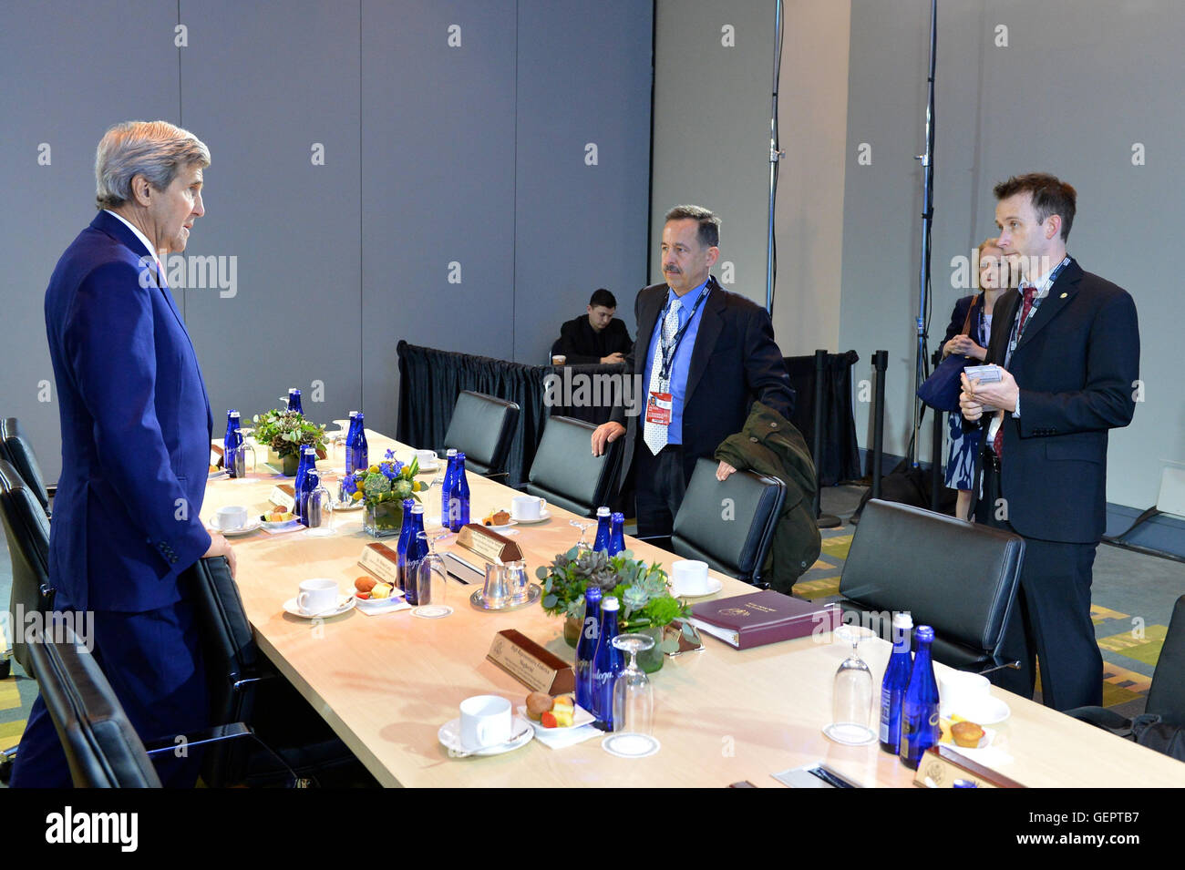Secretary Kerry Chats With Ambassador Mull and Deputy Chief of Staff ...