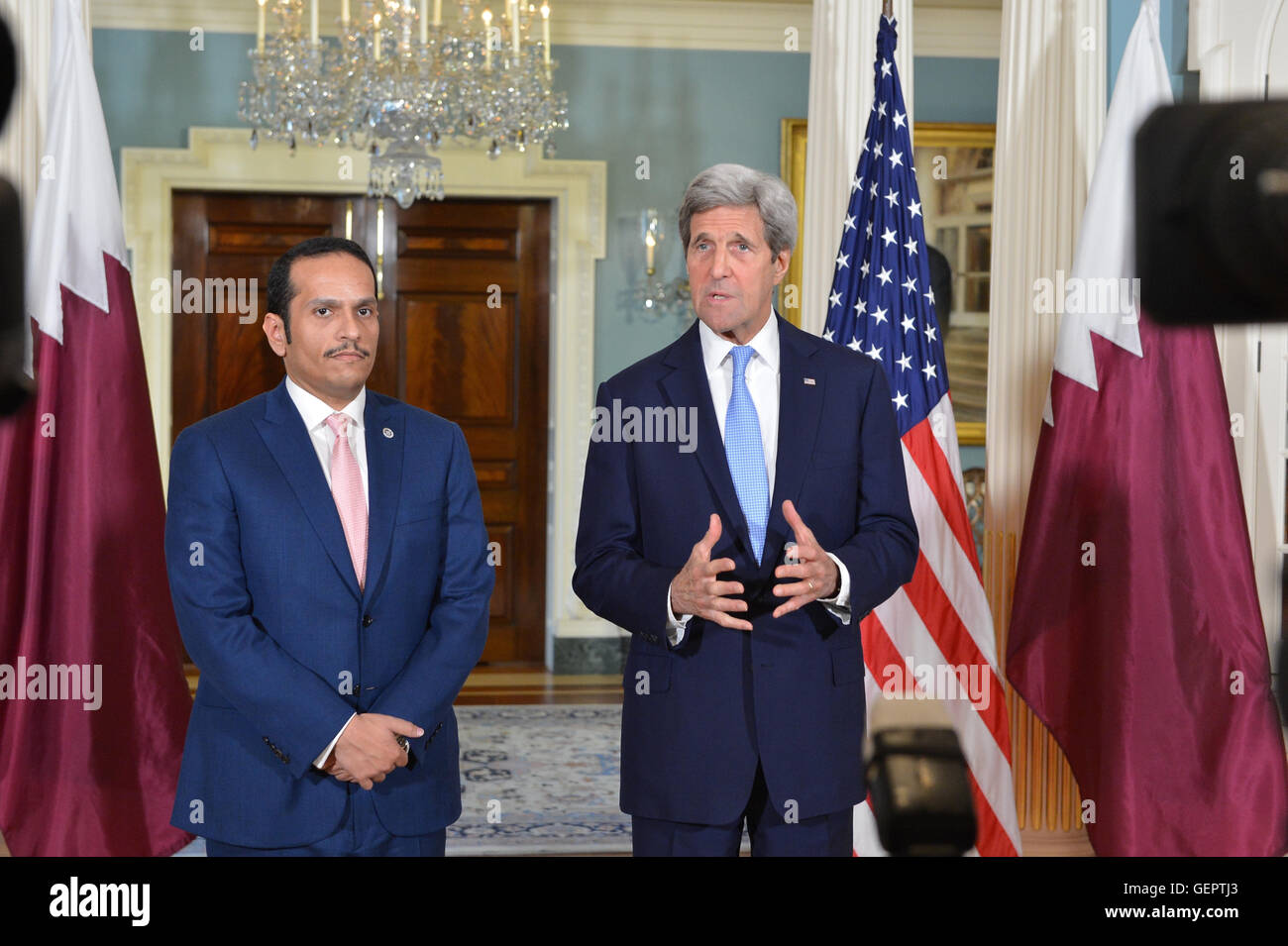 Secretary Kerry Delivers Remarks With Qatari Foreign Minister Sheikh ...