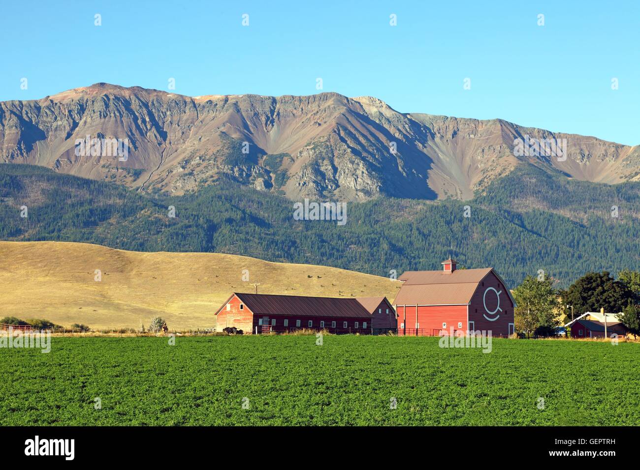 Red barn joseph oregon wallowa hi-res stock photography and images - Alamy