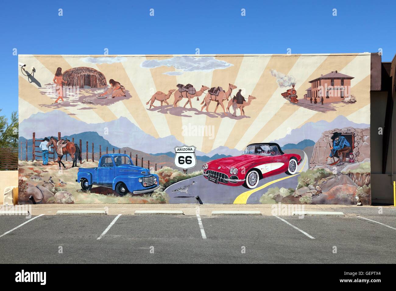 Route 66 mural park hi-res stock photography and images - Alamy