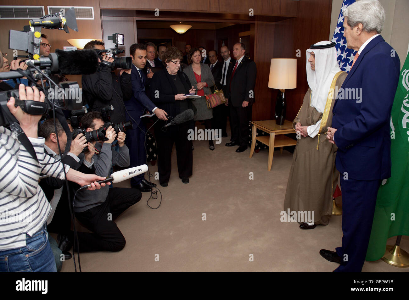 Secretary Kerry Listens as Saudi Foreign Minister al-Jubeir Addresses ...